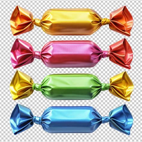 Candy Wrapper Set Isolated Premium Ai Generated Psd