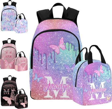 Interestprint Customized Girls Bookbag With Lunch Bag