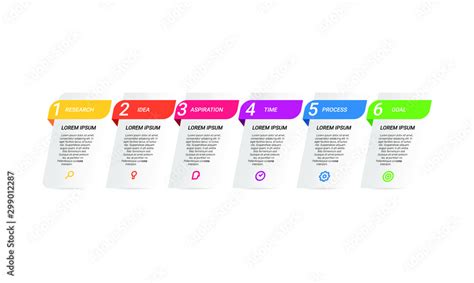 Vector Step Infographic Stack Chart Design With Icons And 6 Options Or Steps For Business