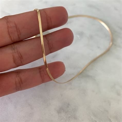 Herringbone Necklace Etsy
