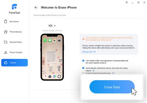 FoneTool IOS Eraser Permanently Erase IPhone Data