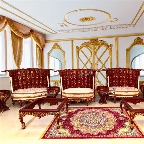 Peacock Throne Design Living Room Set Mayur Singahsan Style