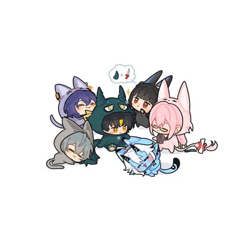 Hoshimi Miyabi Belle Tsukishiro Yanagi Wise Soukaku And 1 More