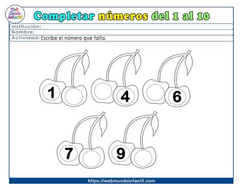 Actividades De Numeros Del 1 Al 10 Para Preescolar Mahabbah 1