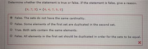 solved determine whether the statement is true or false if