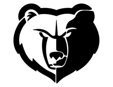 Grizzly Bear Grizzlies Memphis Face Stencil My Custom Stencils