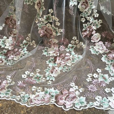 Vintage Embroidery Lace Fabric Materials Lace Mesh Trims Gauze Etsy