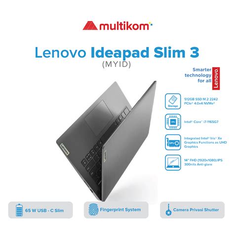 Jual Lenovo Ideapad Slim Myid I G Gb Ssd Fhd Ips W Ohs Shopee Indonesia