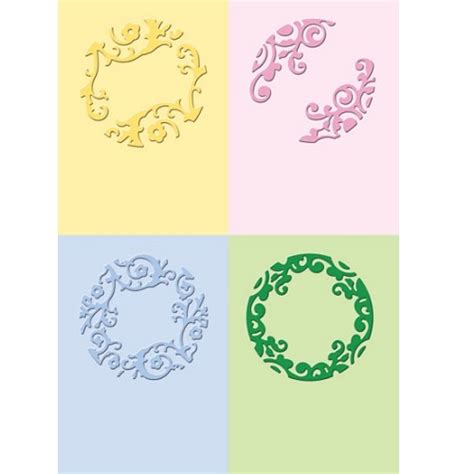 Cutting Edge Crafts Embossing Folders Cuttlebug® Embossing Folder Mini Set Formal Circles