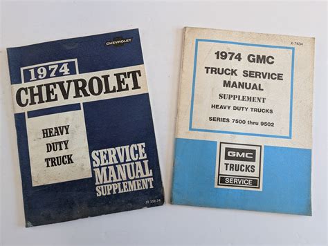 1974 Chevrolet And Gmc Heavy Duty Truck Service Manuals