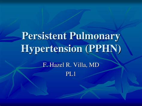 Ppt Persistent Pulmonary Hypertension Pphn Powerpoint Presentation Id 5190948