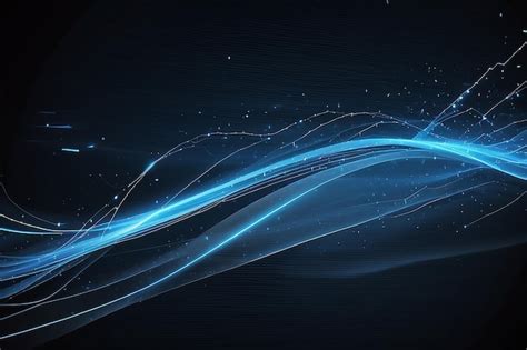 Abstract Blue Data Lines Stock Illustration Premium Ai Generated Image