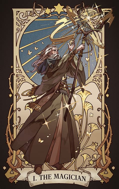 Wizard Tarot Card The Magician Anime The Magician Tarot Background