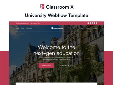 University Webflow Template Classroom X Brix Templates