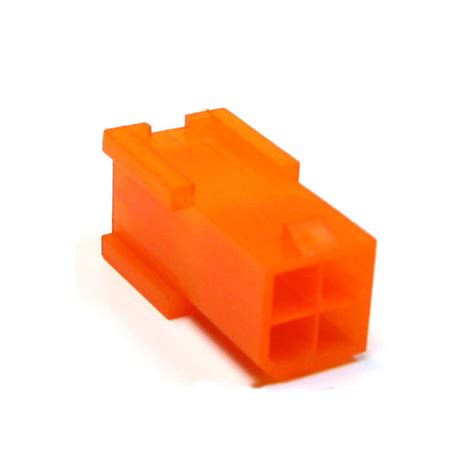 Modsmart 4 Pin Male 12v Pentium 4 Power Connector Uv Brite Orange M