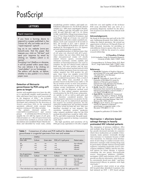 Pdf Detection Of Neisseria Gonorrhoeae By Pcr Using Orf1 Gene As Target