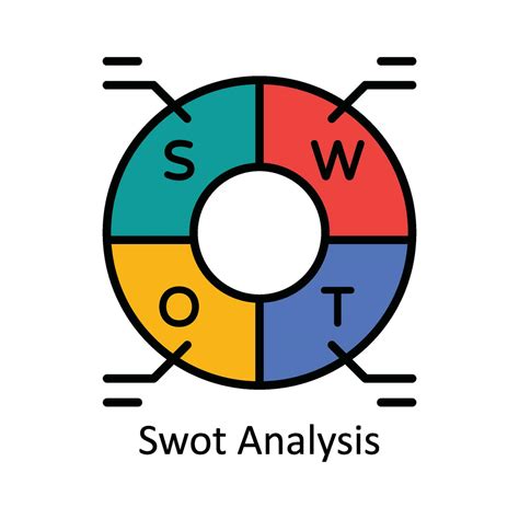 Swot Analysis Vector Fill Outline Icon Design Illustration Product