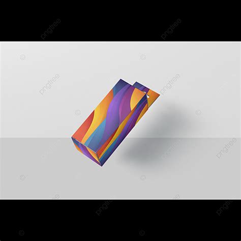 Medium Height Vertical Rectangle Box With Hanger Mockup Top Front Right