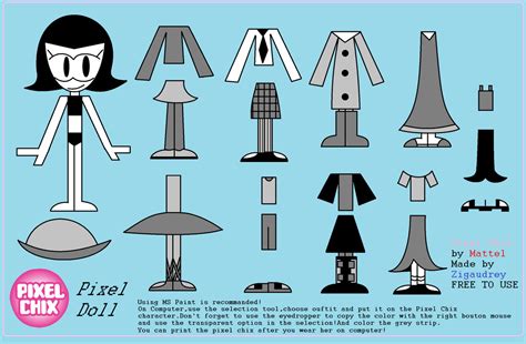 Pixel Chix Pixel Doll By Zigaudrey On Deviantart