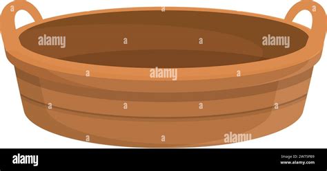 Basin Clothes Icon Cartoon Vector Laundry Basket Basin Textile Rattan Stock Vector Image And Art