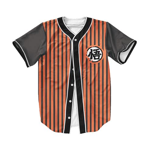 Dragon Ball Z Awesome Goku Kanji Wisdom Baseball Jersey