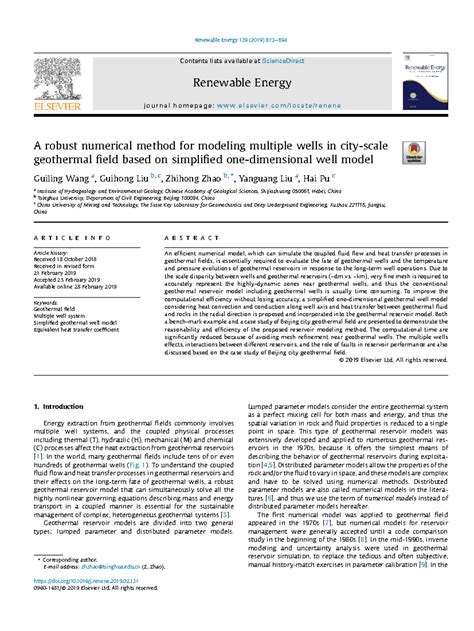 Geothermal Utilization A Robust Numerical Method For Modeling Multiple Wells In City Scale