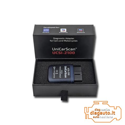 Unicarscan Ucsi 2100 Bluetooth Obd2 Adapteris Diagnostikos įranga Automobiliams