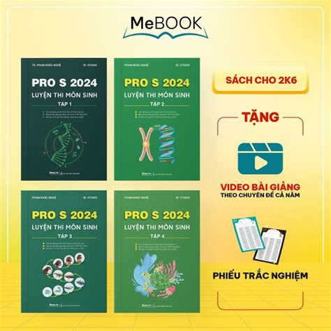 Sách ProS môn Sinh học luyện thi và tổng ôn 8+ kỳ thi THPT QG 2024 - Combo 4 cuốn | Me Book ...