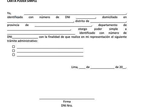Carta Poder Simple Cómo Redactar Y Qué Información Debe Tener Para Que