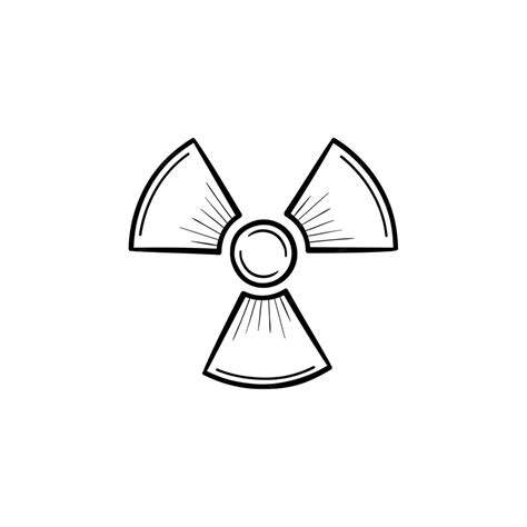 Premium Vector Radioactive Sign Hand Drawn Outline Doodle Icon