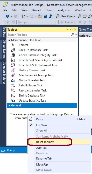 Sql Server 2019 Maintenance Plan Tasks Toolbox Missing Microsoft Qanda