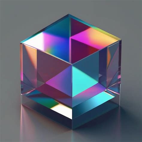 A Cube With Multicolored Colors And A Multicolored Cube Premium Ai
