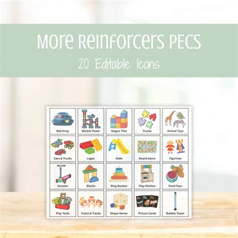 More Reinforcers Pecs Cards Editable Aac Visuals Picture