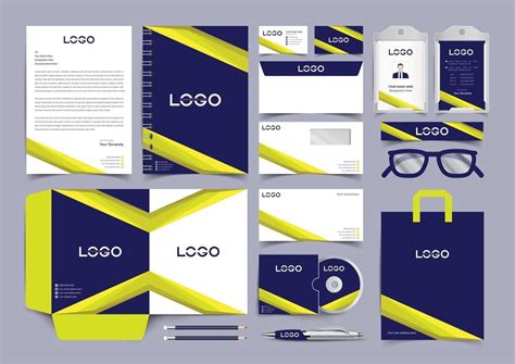 Conjunto De Identidade Corporativa Kit De Design De Modelo De Papelaria Pacote De Identidade