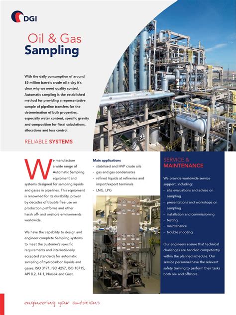 Leaflet Sampling Pdf Pipeline Transport Petroleum
