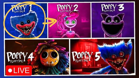 🔴live🔴 Playing All Poppy Playtime Chapters No Deaths Youtube