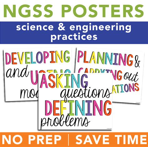 Ngss Posters Science And Engineering Practices Crosscutting Concepts