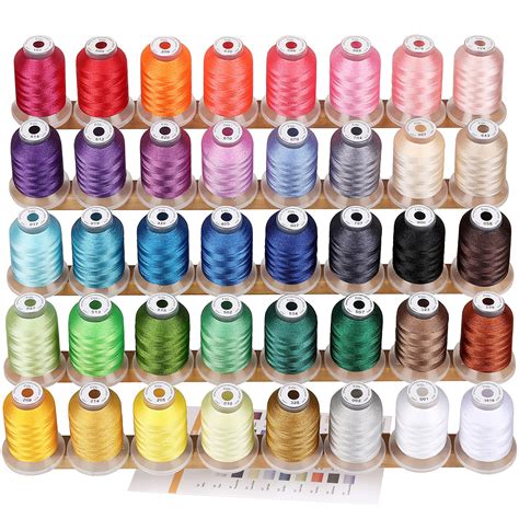 Brother 40 Colors Polyester Embroidery Thread Kit 500m Spools Buy