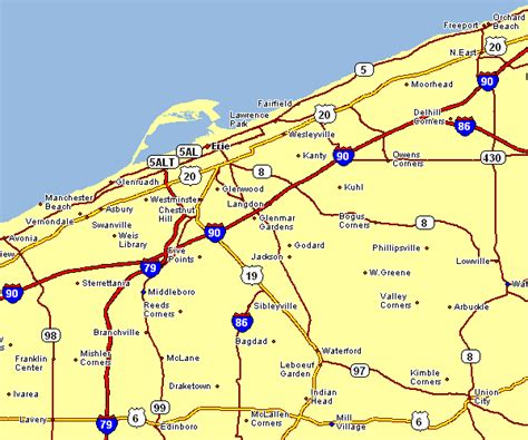 Printable Map Of Erie Pa