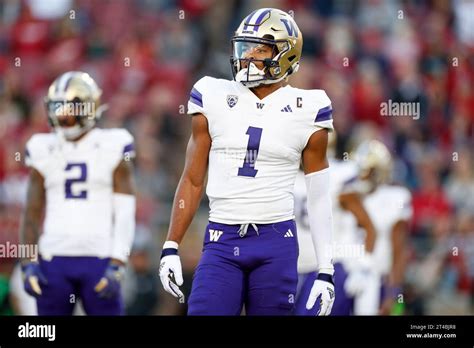 Washington Huskies Wide Receiver Rome Odunze 1 Looks To The Sideline