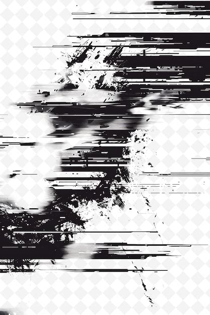 Premium Psd Png Scan Line Glitch With Horizontal Lines Digital Noise