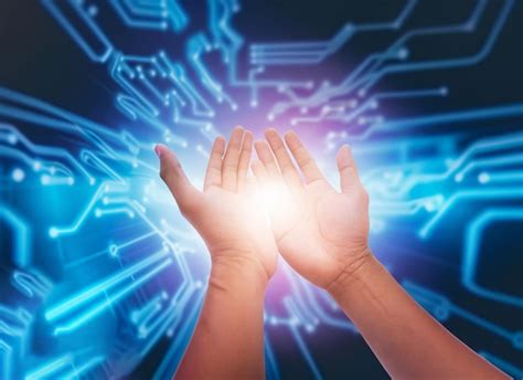 Premium Photo Technology Background Android The Globe Blue Premium Photo Technology Background Android The Globe Blue