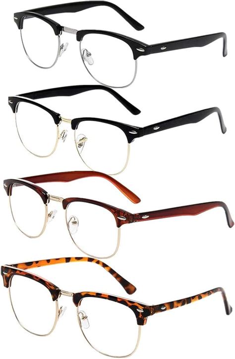 Half Frame Glasses Vintage Inspired Clubmaster Half Frame Glasses