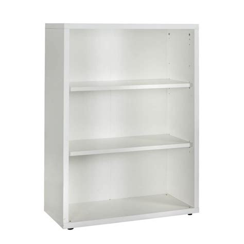 Libreria Bassa Bianca Legno 3 Ripiani Regolabili In Altezza Easyread