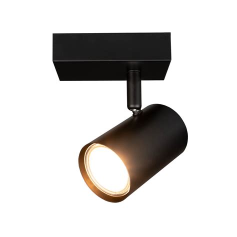 Led Ceiling Spotlight Black Tiltable Gu10 Fitting