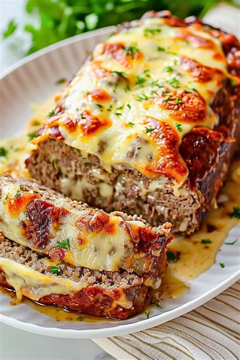 Philly Cheesesteak Meatloaf Oozing With Gooey Provolone Cheese Recipe