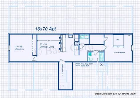 6 Stall Horse Barn Monitor Style