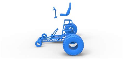 3d Printed Chassis Of Mini Rod Pulling Tractor 1 25 By Cosplayitemsrock Pinshape