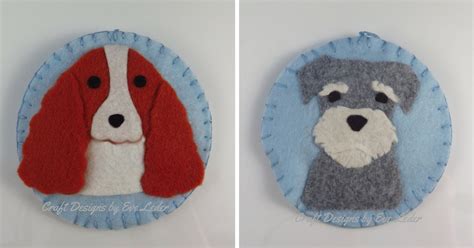 Schnauzer And Cocker Spaniel Ornaments Craft Designs By Eve Leder