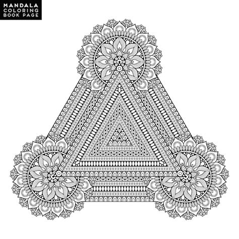 Premium Vector Triangle With Mandala Design